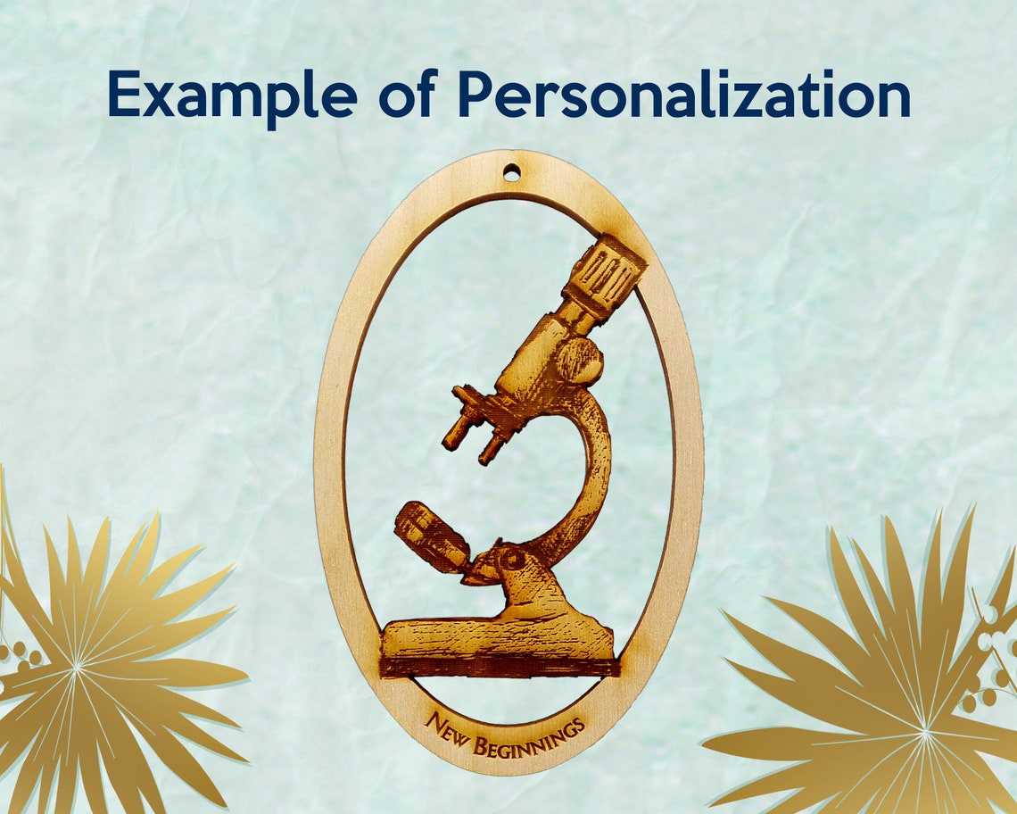 Personalized Microscope Ornament Unique Gifts for Scientists | Etsy
