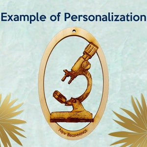 Personalized Microscope Ornament, Unique Gifts for Scientists, Science ...