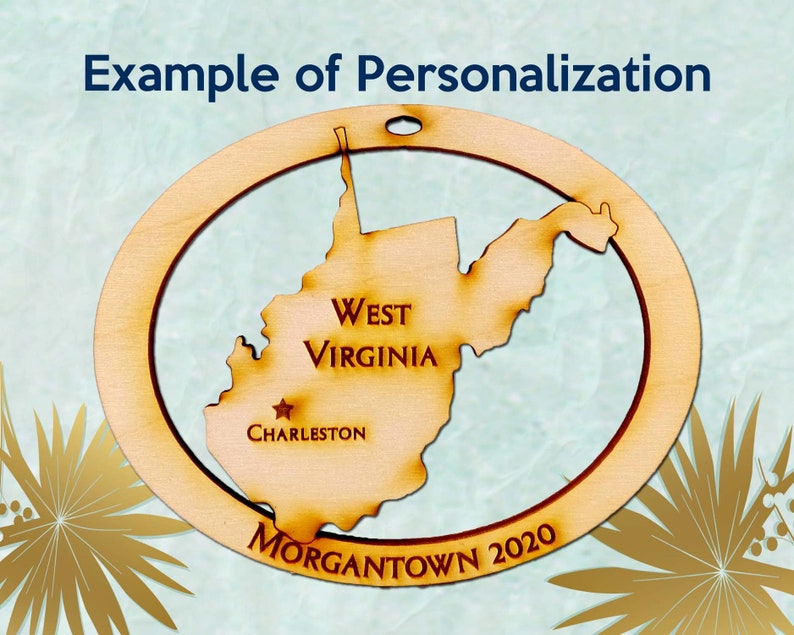 Personalized West Virginia Ornament West Virginia State - Etsy