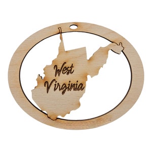 Personalized West Virginia Ornament - West Virginia State Ornament ...