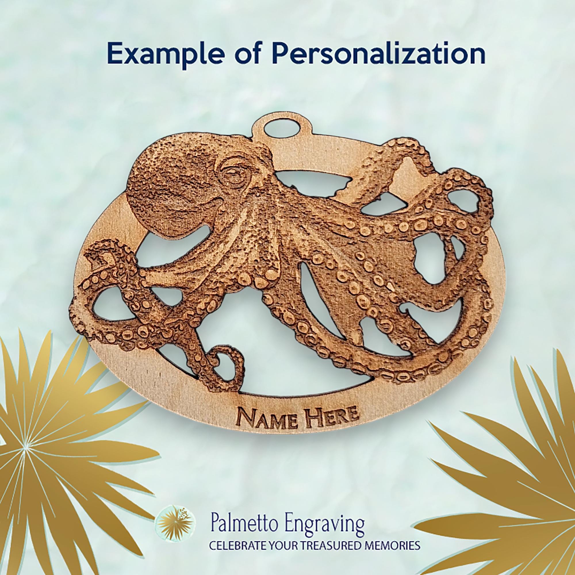 Octopus Ornaments, Personalized Octopus Christmas Ornament, Sea ...