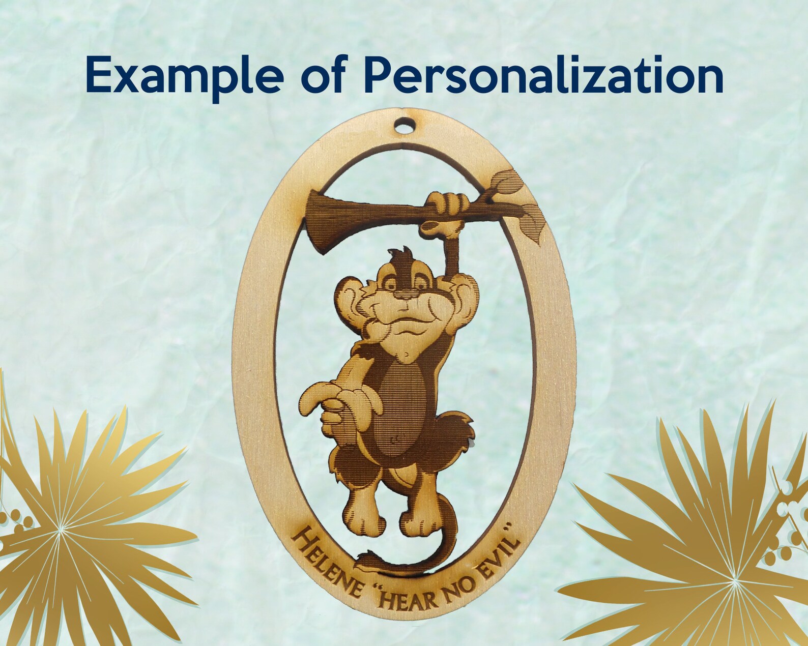 Personalized Monkey Ornament Monkey Ornaments Unique | Etsy