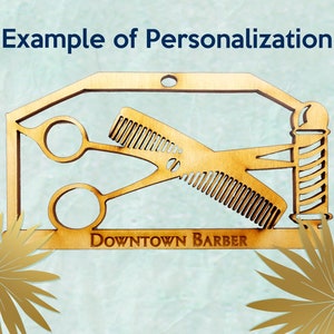 Personalized Barber Ornament Barber Gift Barber Ornaments Barber Gifts ...