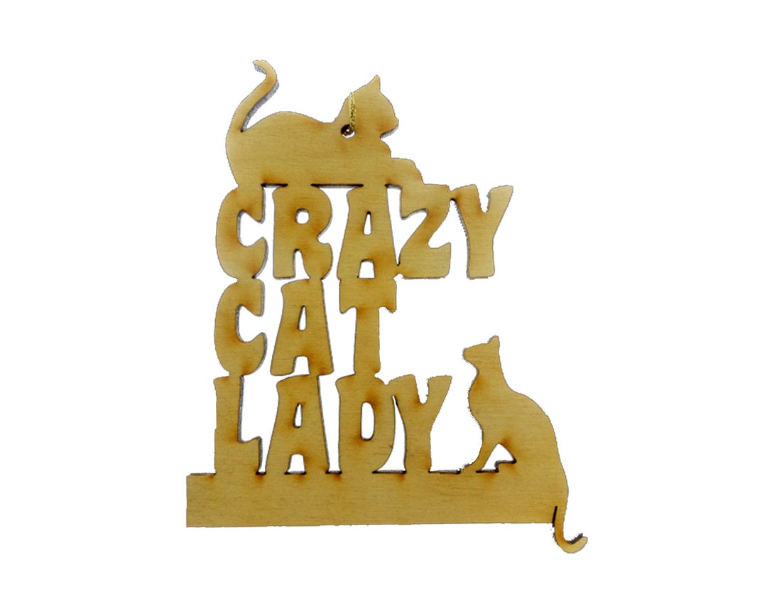 Personalized Crazy Cat Lady Ornament, Unique Crazy Cat Lady Gift, Cat ...