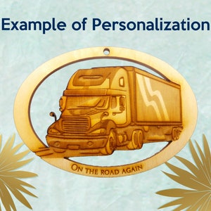 Personalized Big Rig Ornament Trucker Ornament Trucker - Etsy