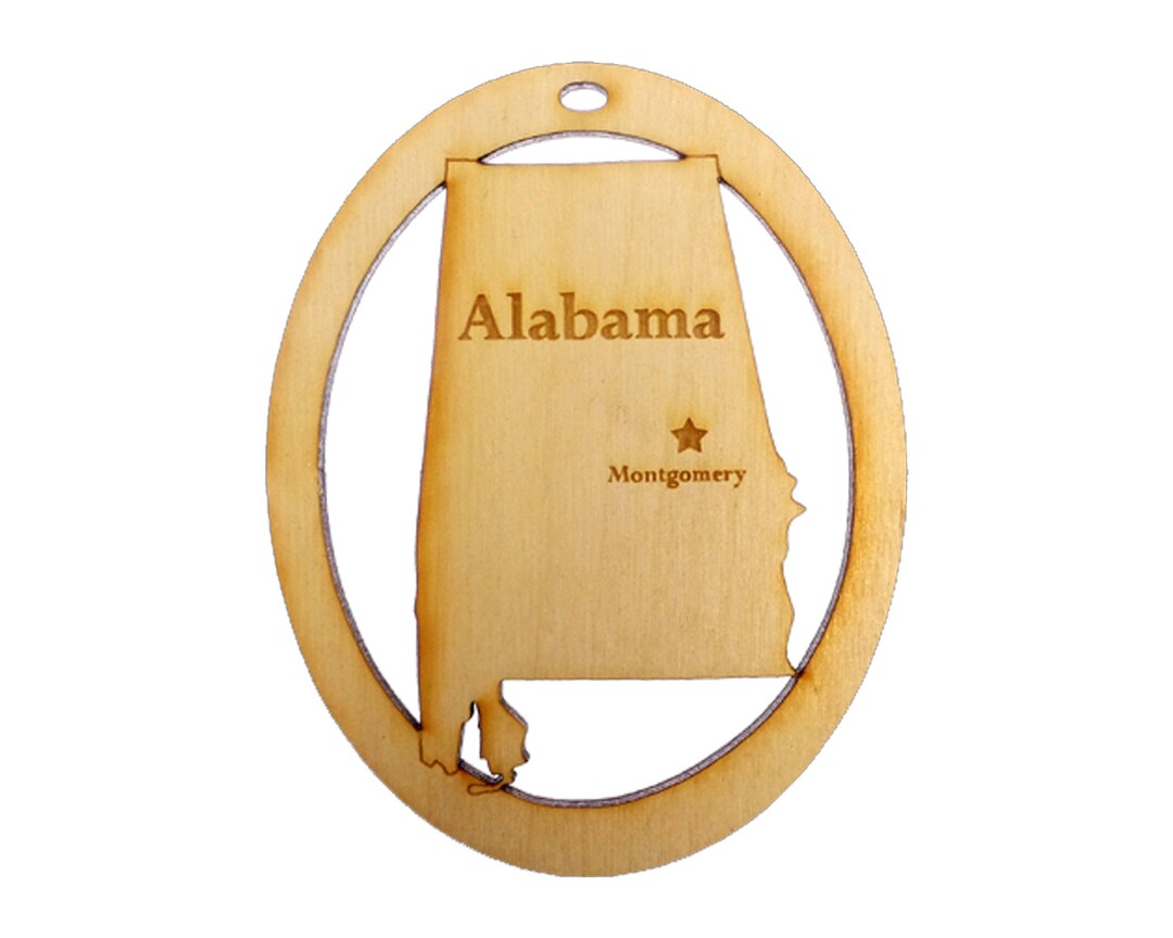 Personalized Alabama Ornament Alabama State Ornaments Alabama Ornaments ...