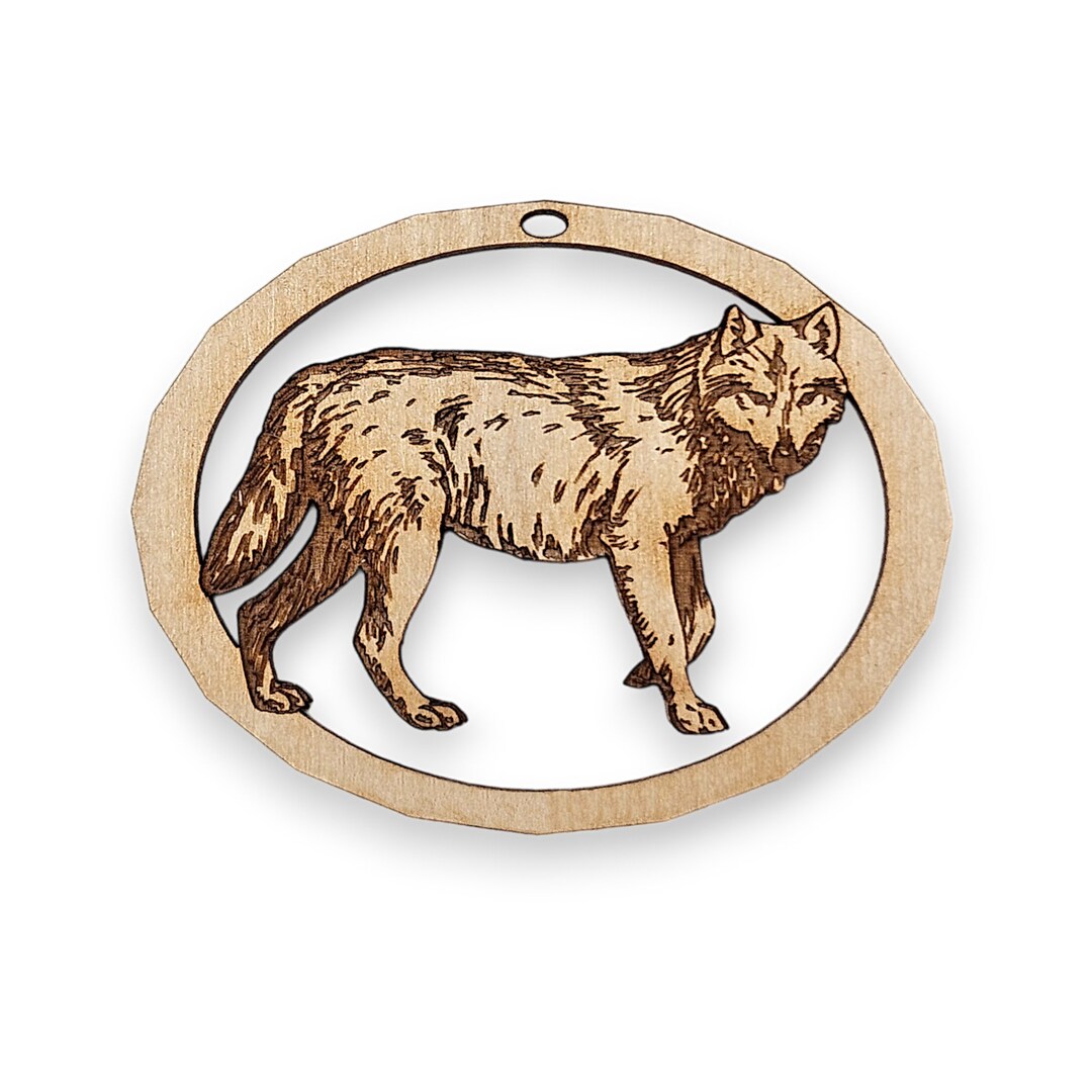 Personalized Wolf Ornament, Wolf Christmas Ornament, Unique Wolf Gifts ...