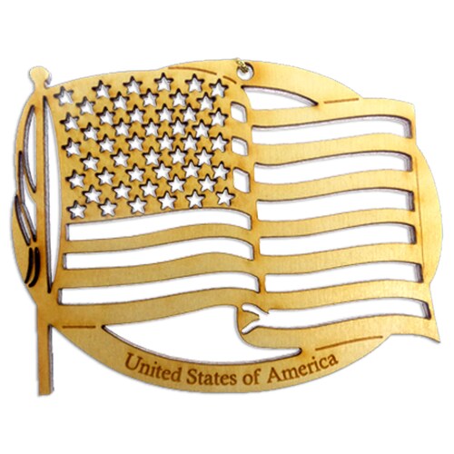Unique American Flag Ornaments for Christmas Tree Wood - Etsy