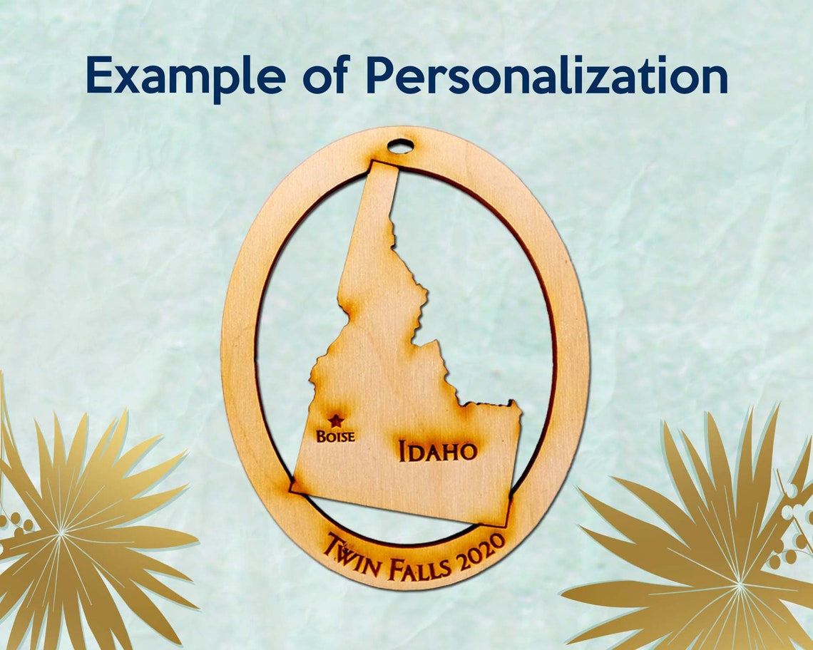Personalized Idaho Ornament Idaho State Ornament Idaho - Etsy