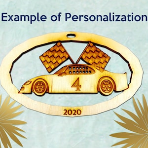 Personalized Race Car Ornament Race Car Ornaments Race Car Gift Race ...