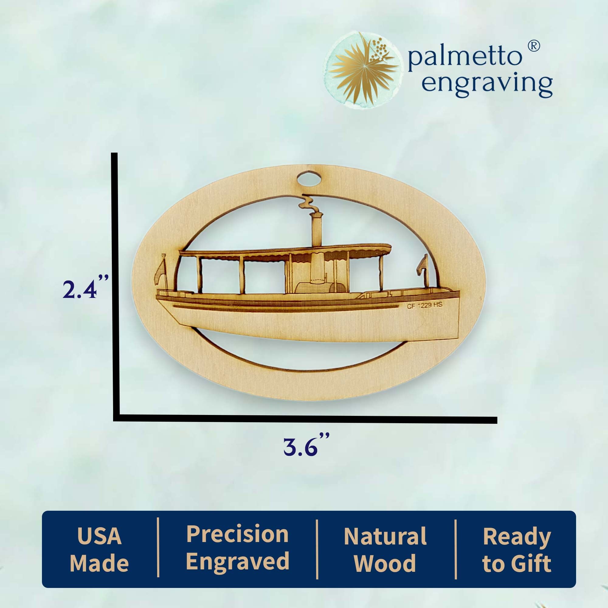 Personalized Steamboat Ornament - Steamboat Gift - Steamboat Decoration ...