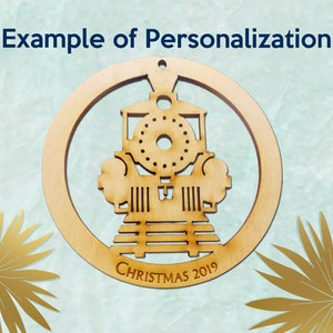 Personalized Train Ornament Train Gifts Train Christmas - Etsy