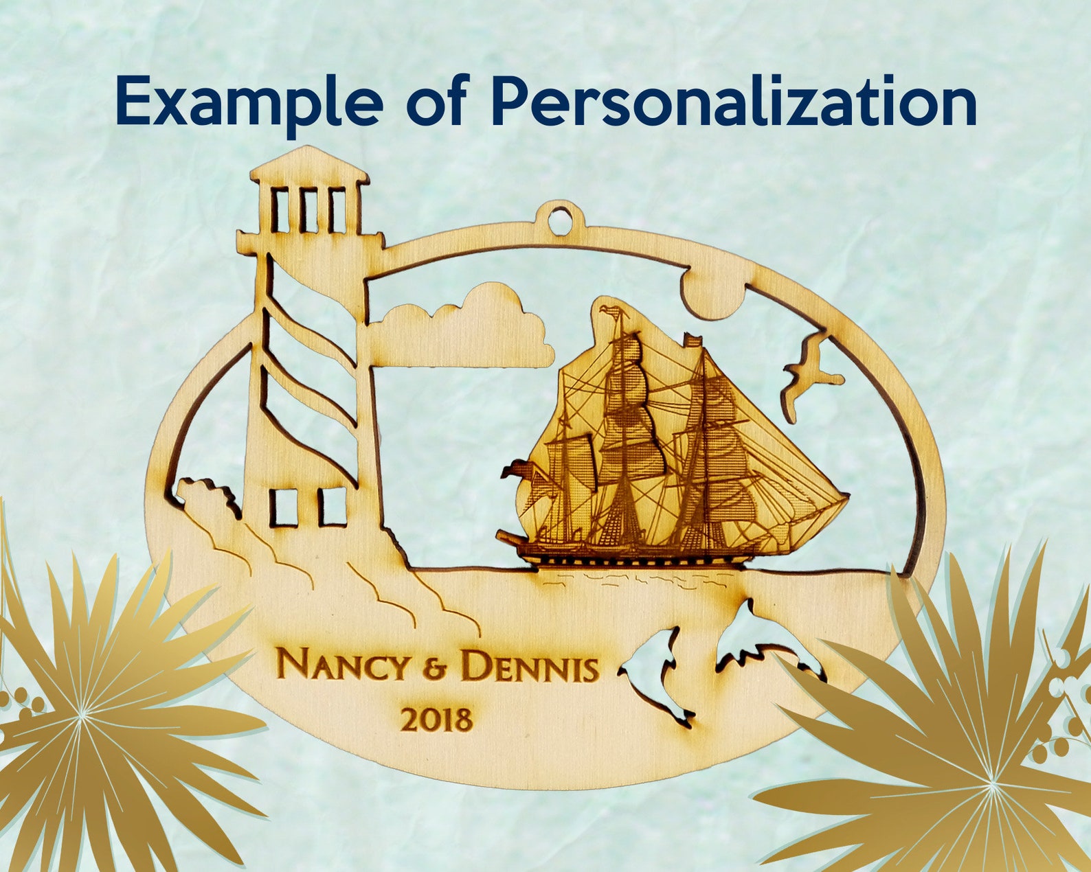 Personalized Lighthouse Ornament Lighthouse Home Decor - Etsy