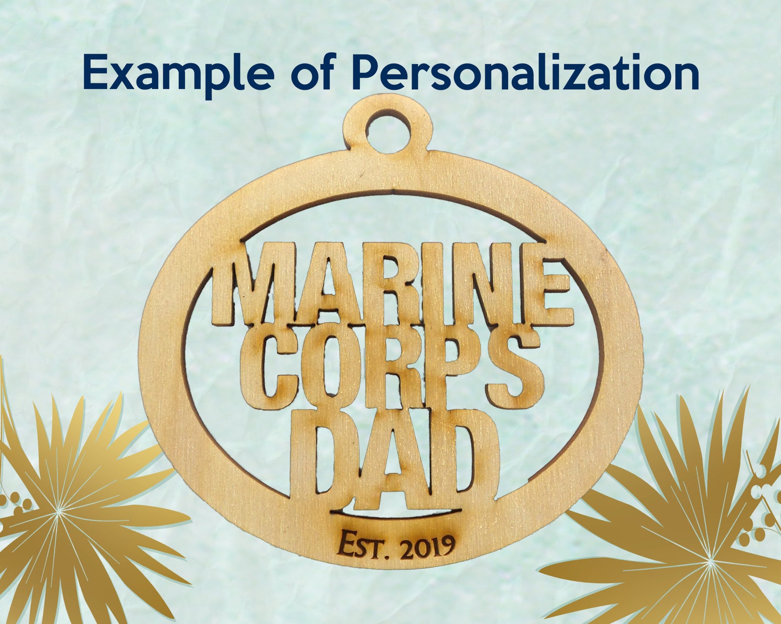 Personalized Marine Corps Dad Ornament Marine Corps Dad Gift | Etsy