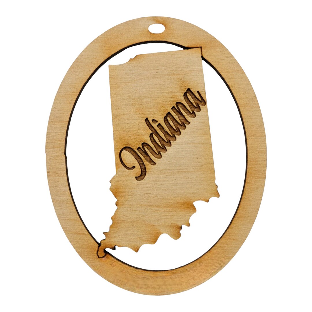 Personalized Indiana Ornament, State of Indiana Ornament, Indiana Gift ...