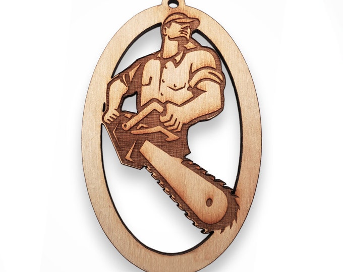 Personalized Lumberjack Christmas Ornament Gifts for Loggers Logging ...