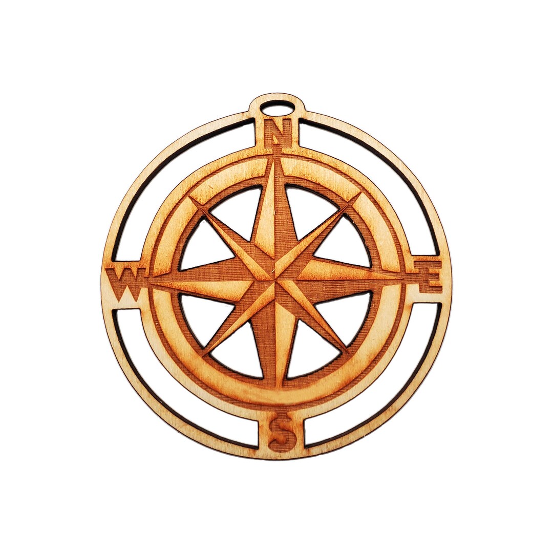 Personalized Compass Ornament Compass Ornaments Nautical - Etsy