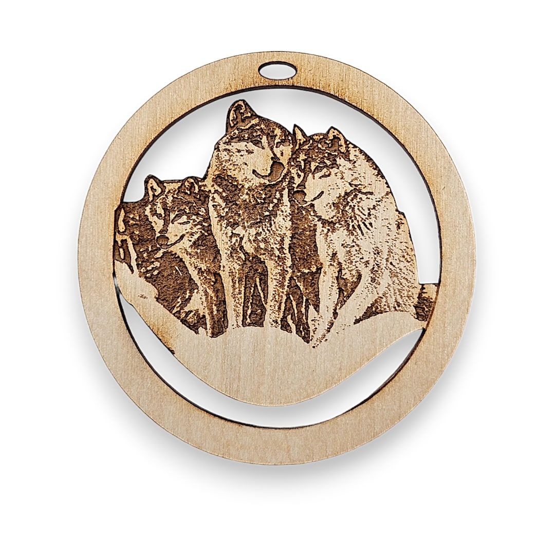 Personalized Wolf Pack Ornament - Wolf Christmas Ornament - Wolf Pack ...