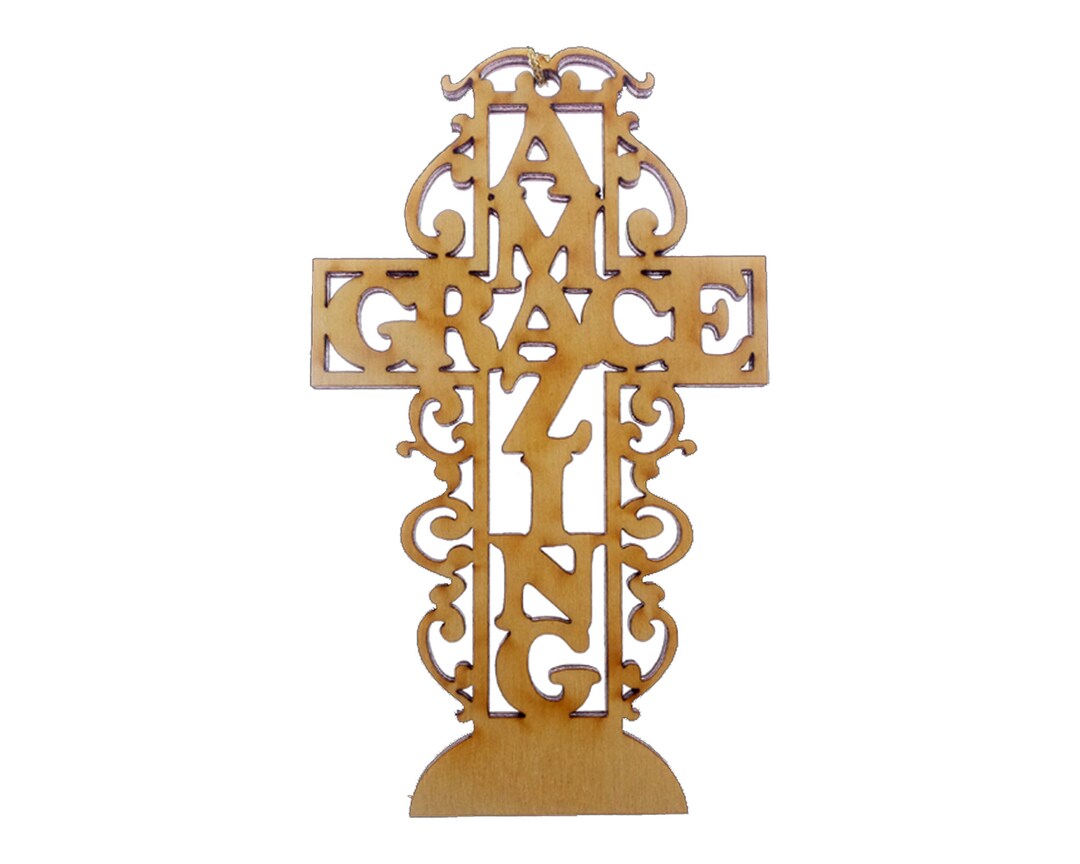 Personalized Amazing Grace Cross Ornament Favor, Amazing Grace Gift ...