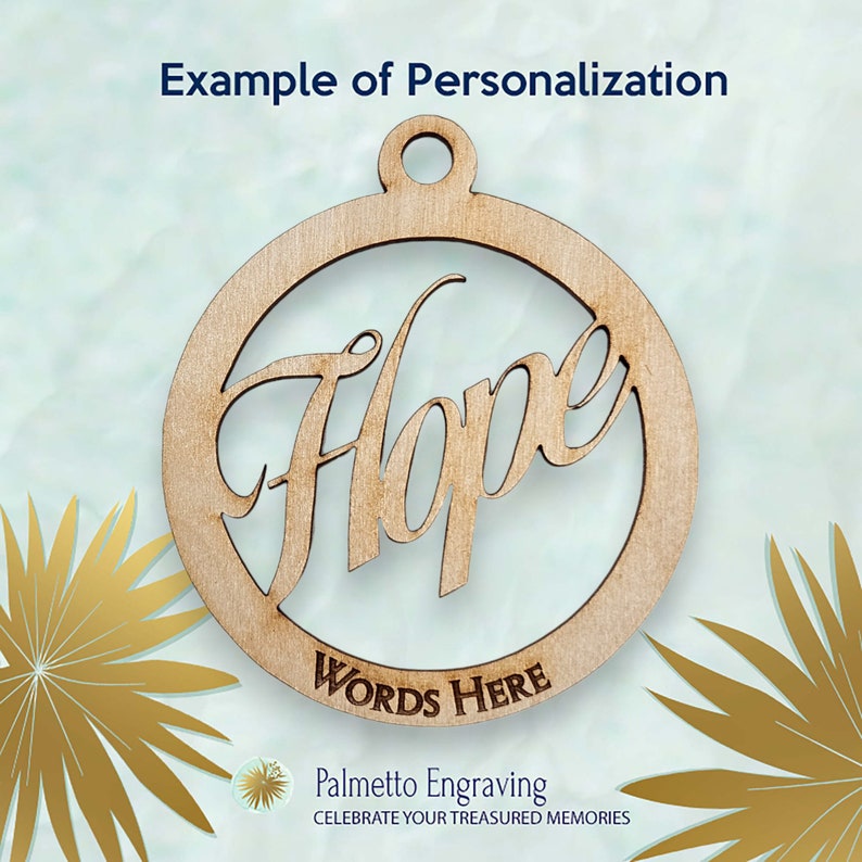 Personalized Hope Ornament - Hope Christmas Gift - Hope Gift Topper ...