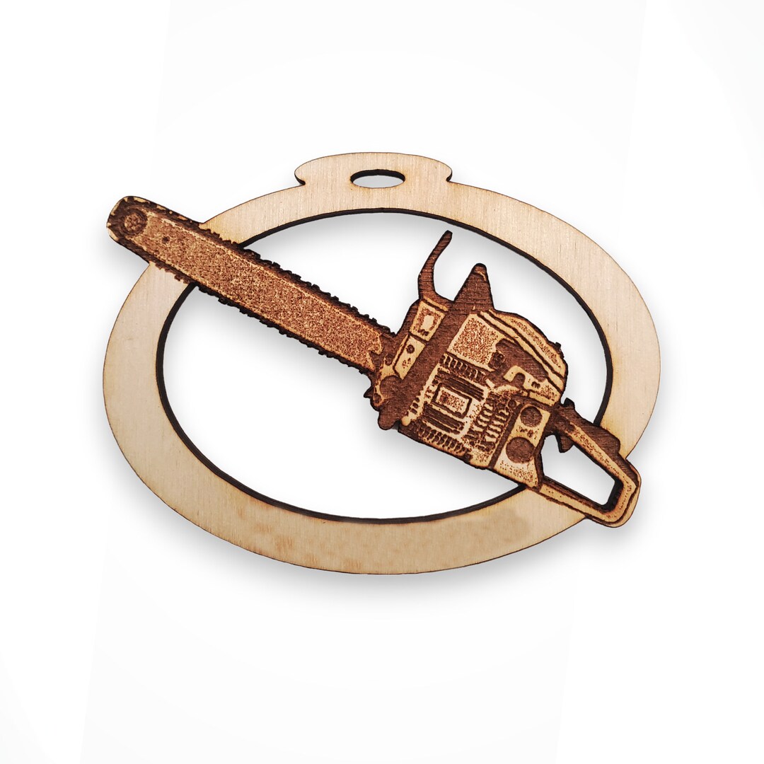 Personalized Chainsaw Ornament - Gift for Logger - Logging Ornament ...