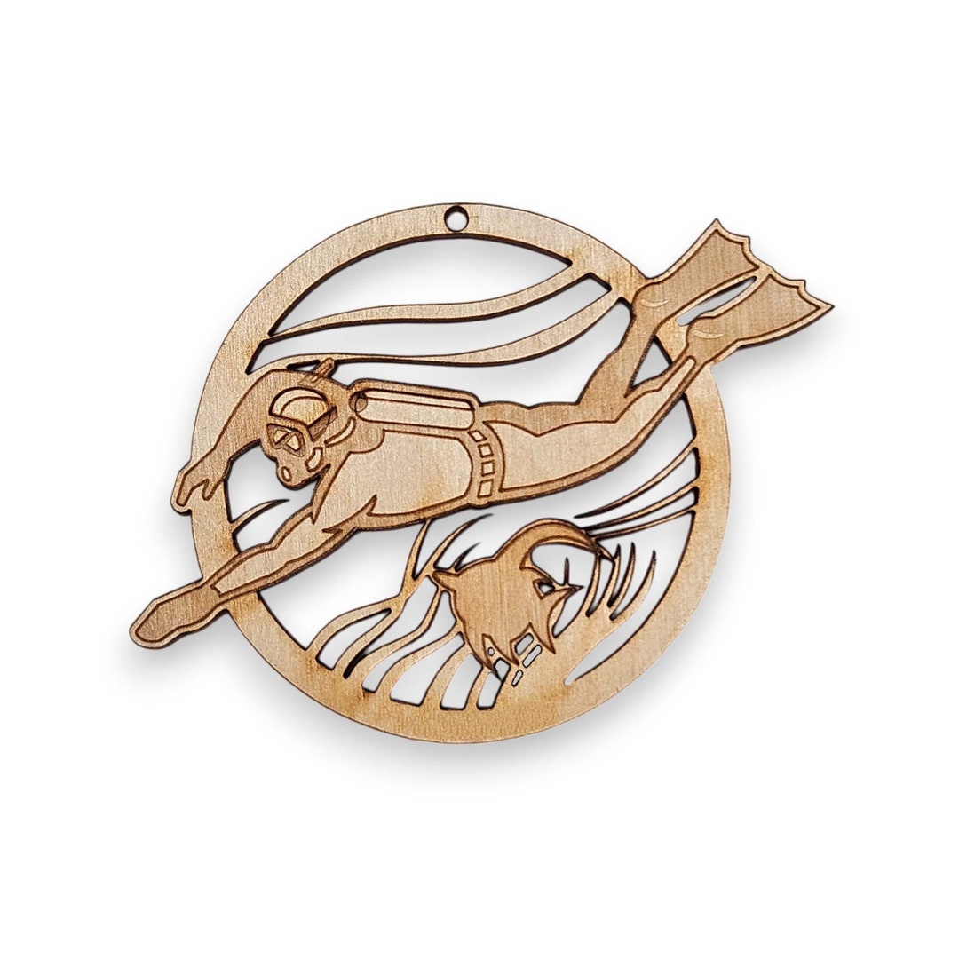 Personalized Scuba Diver Ornament - Scuba Diver Christmas Ornaments ...