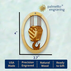 Personalized Crane Hook Ornament - Crane Operator Gifts - Heavy ...