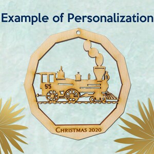Personalized Train Ornaments, Train Gifts for Men, Train Gifts for Dad ...