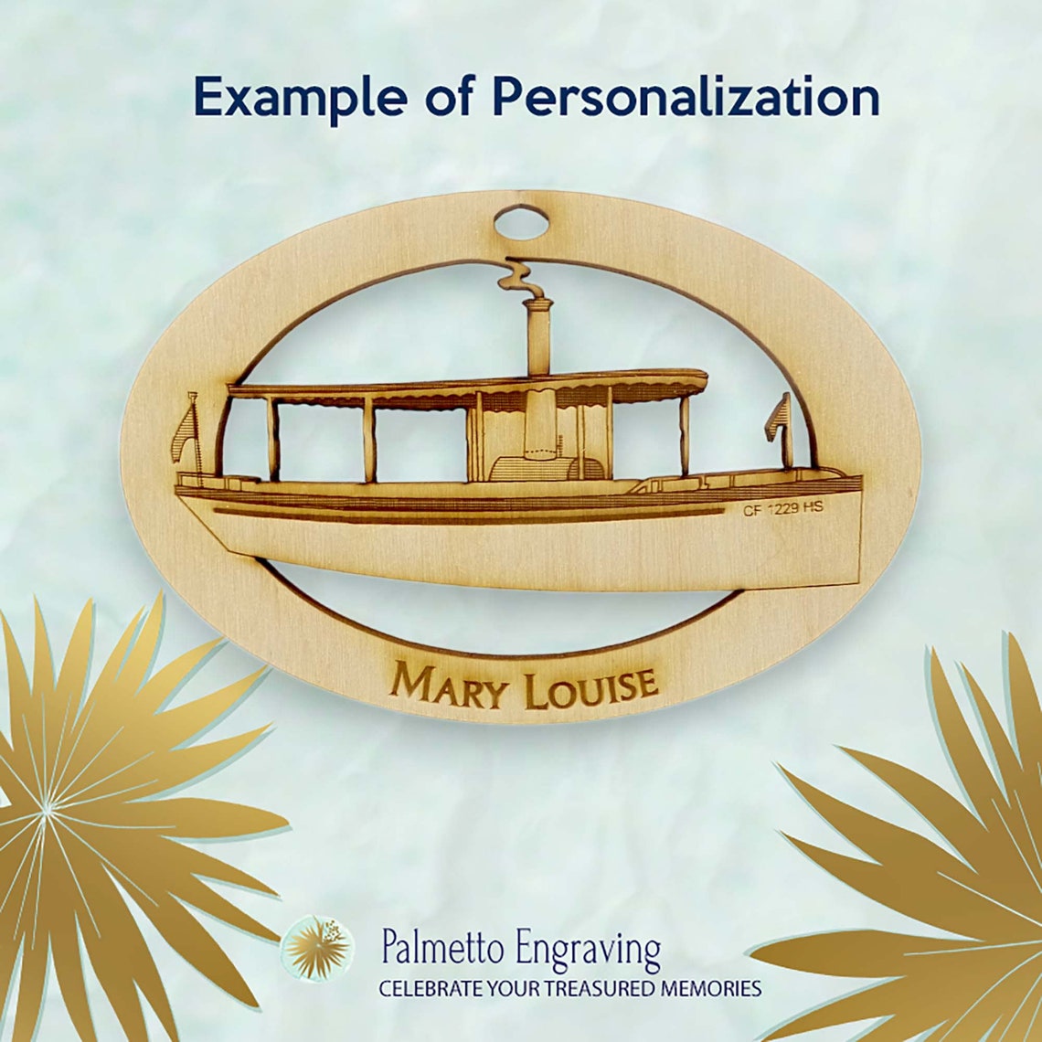 Personalized Steamboat Ornament - Steamboat Gift - Steamboat Decoration ...
