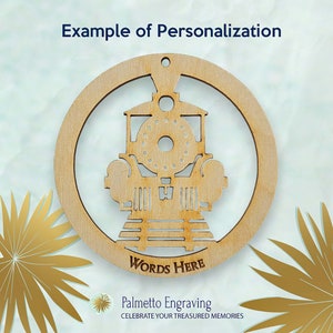 Personalized Train Ornament, Train Gifts, Train Christmas Ornaments ...
