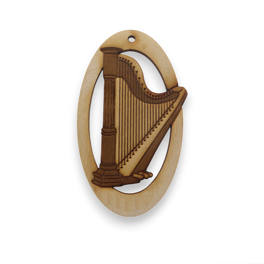 Personalized Harp Ornament, Musician Christmas Ornament, Harp Christmas ...