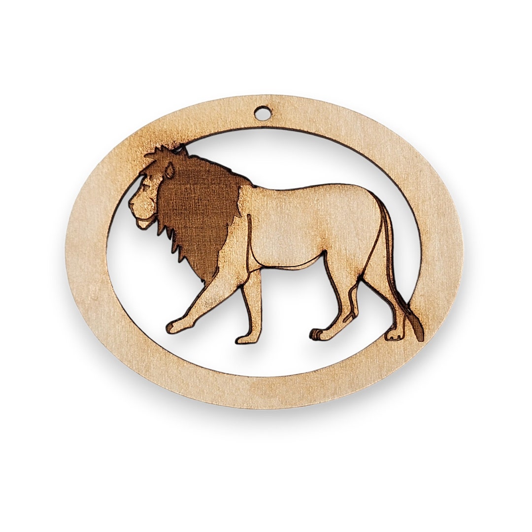 Personalized Lion Ornament - Lion Christmas Tree Ornament - Unique Lion ...