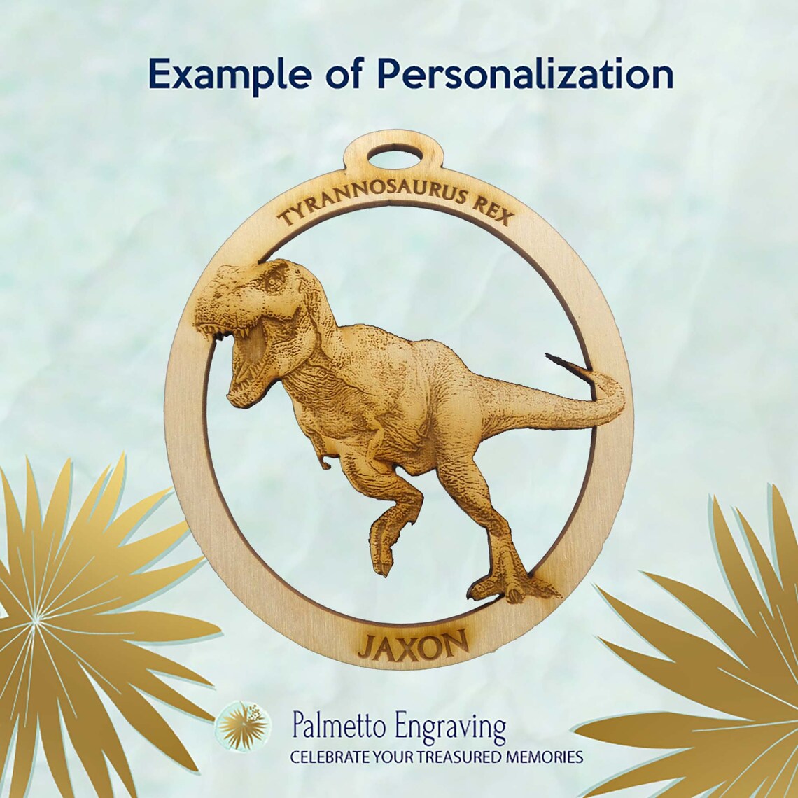 Personalized Tyrannosaurus Rex Ornament, Gift for Dinosaur Lover, T Rex ...