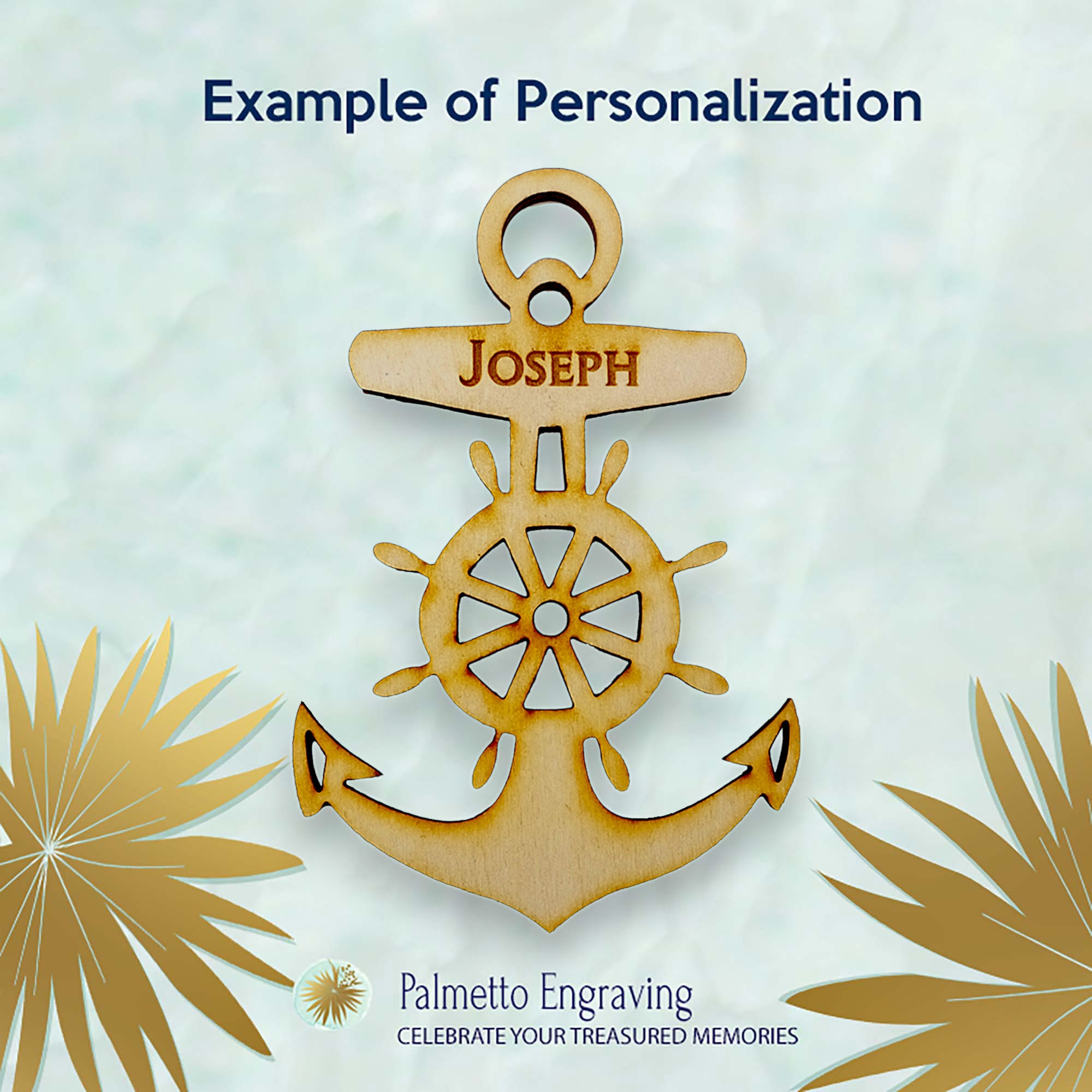 Personalized Anchor Ornament, Nautical Christmas Ornaments, Nautical ...