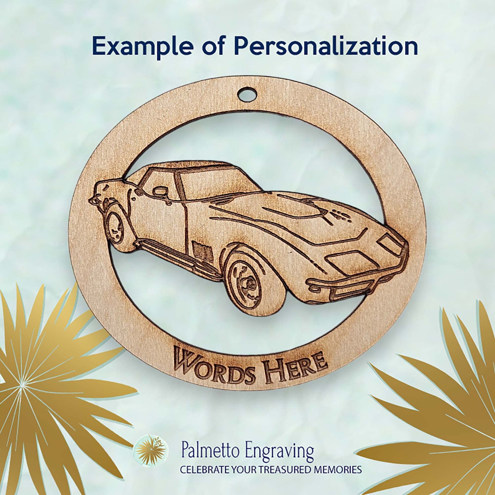 Personalized Corvette Ornament - Corvette Christmas Ornaments ...