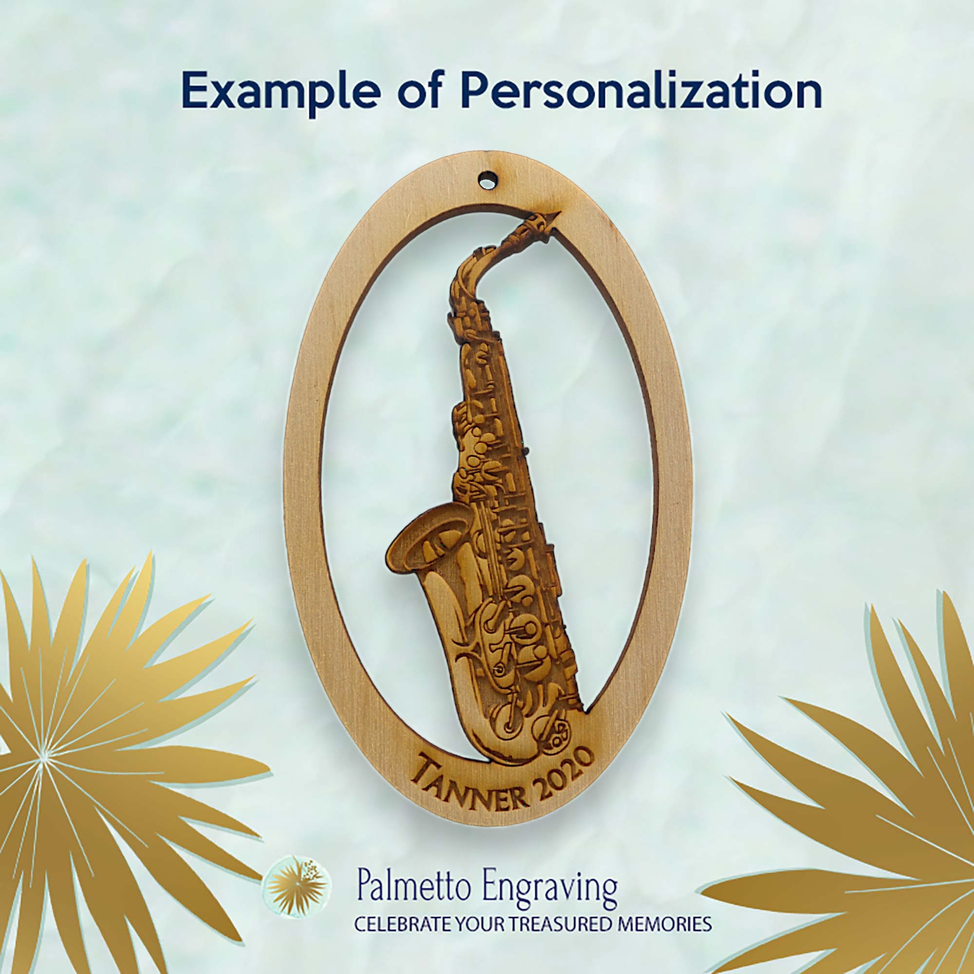 Personalized Saxophone Ornament - Saxophone Gift - Saxophone Christmas ...