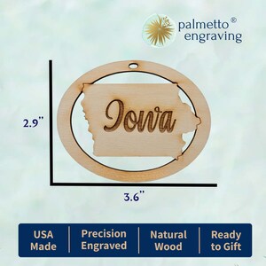 Personalized Iowa Ornament - Iowa State Ornament - Iowa Gift - Iowa ...