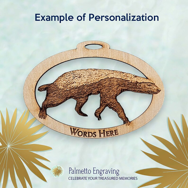 Personalized Honey Badger Ornament - Honey Badger Christmas Ornament ...
