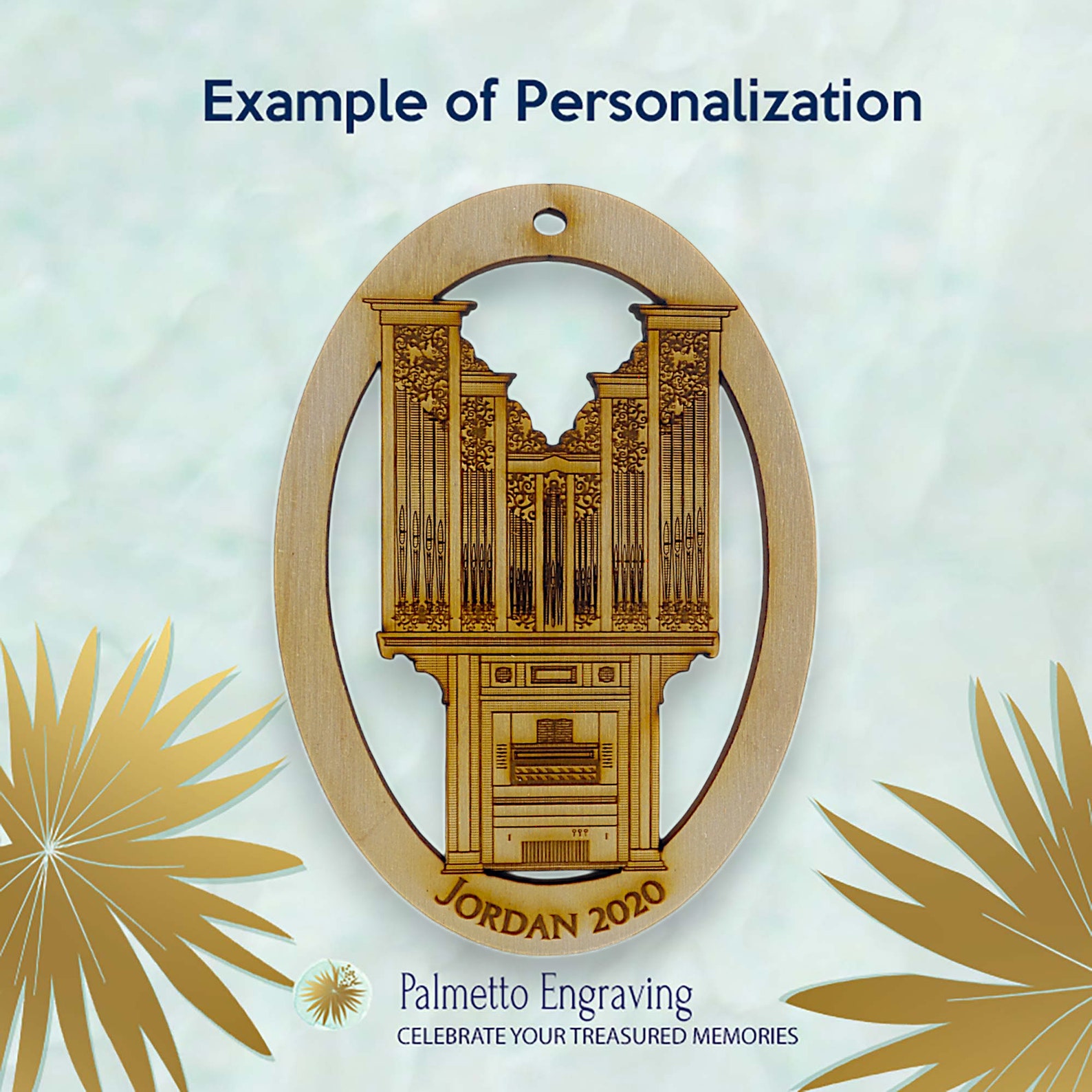 Personalized Pipe Organ Ornament, Unique Pipe Organ Christmas Ornaments ...