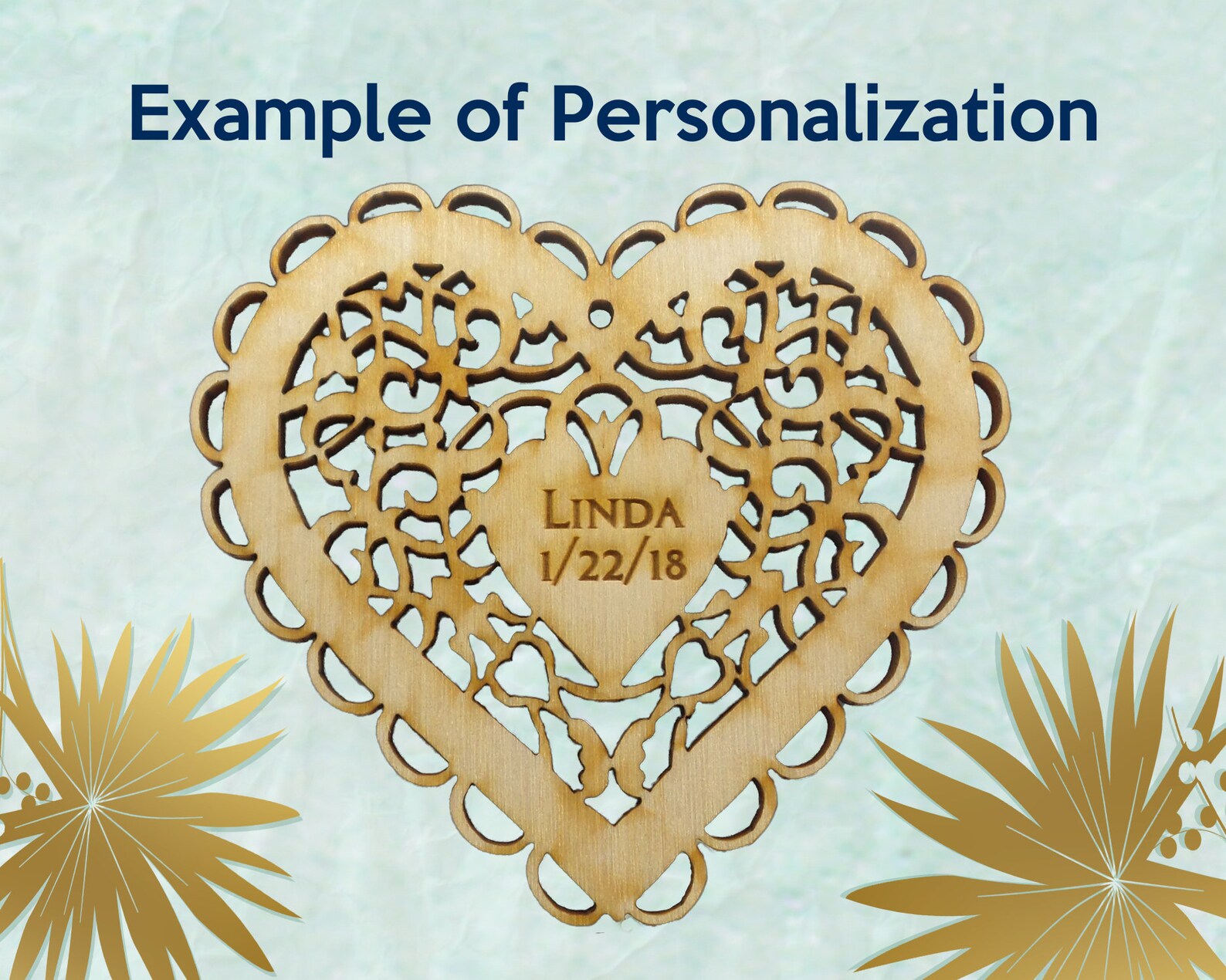 Personalized Heart Ornament Heart Ornaments Custom Heart | Etsy