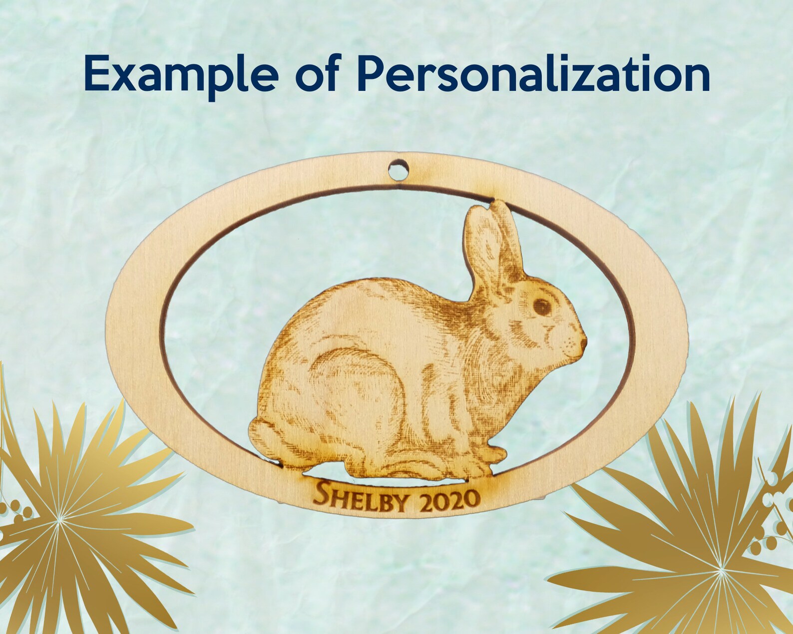 Personalized Rabbit Ornaments Rabbit Christmas Ornament | Etsy