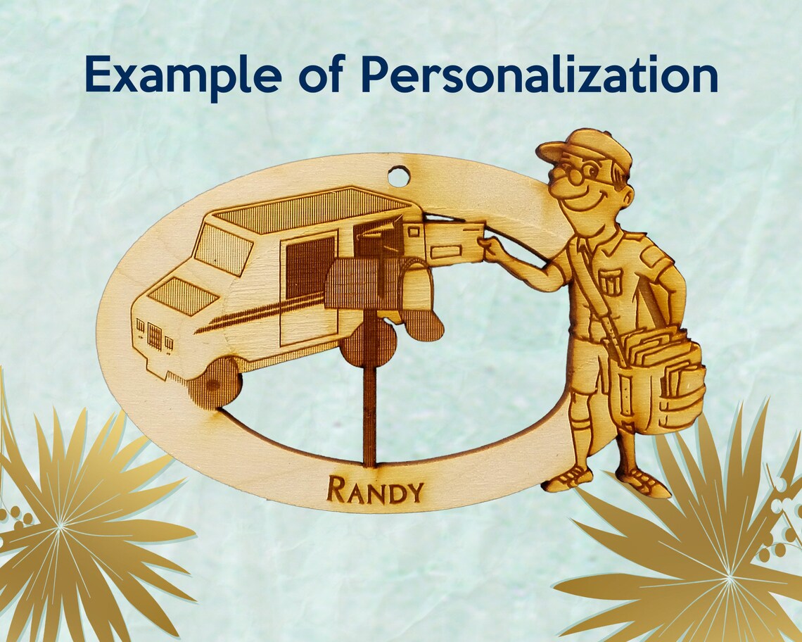 Personalized Mail Man Ornament Mailman Christmas Ornaments | Etsy