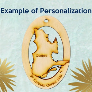 Personalized Quebec Ornament, Quebec Christmas Ornament, Quebec Canada ...