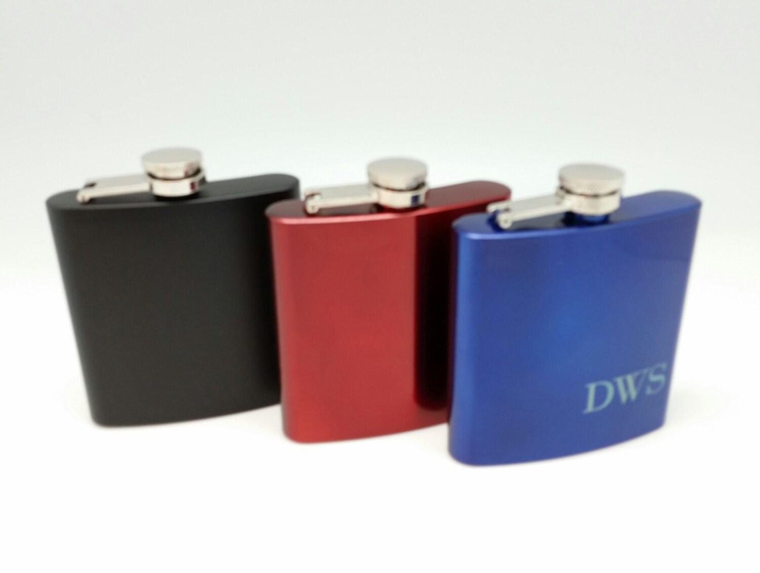 Custom Flask for Men - Red, Blue or Black - Personalized Flask for ...