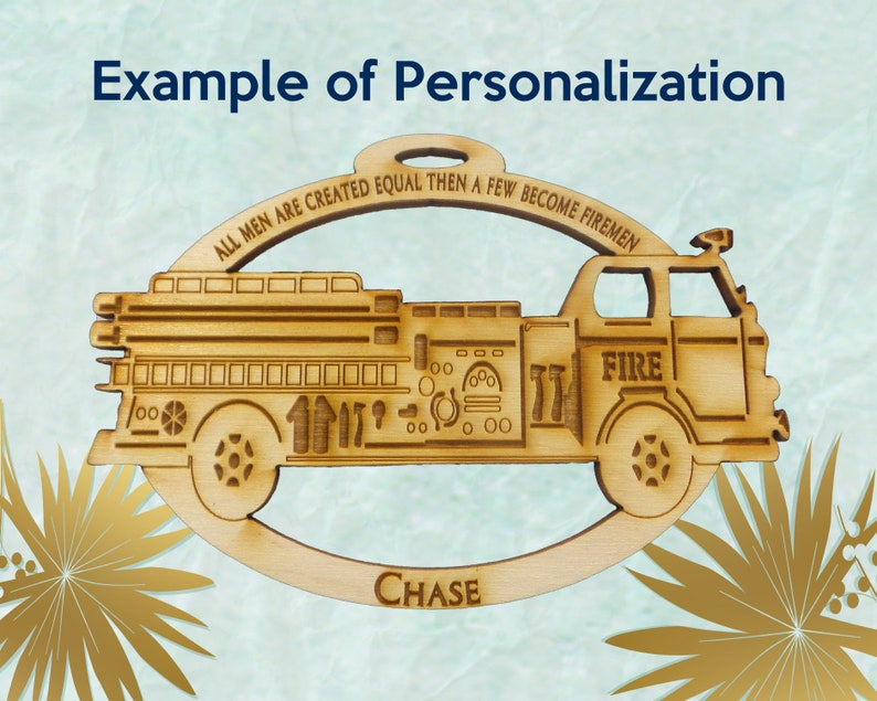 Personalized Fire Truck Ornament Unique Firefighter Gifts - Etsy