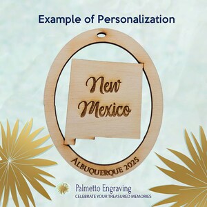 Personalized New Mexico Ornament - New Mexico State Ornament - New ...