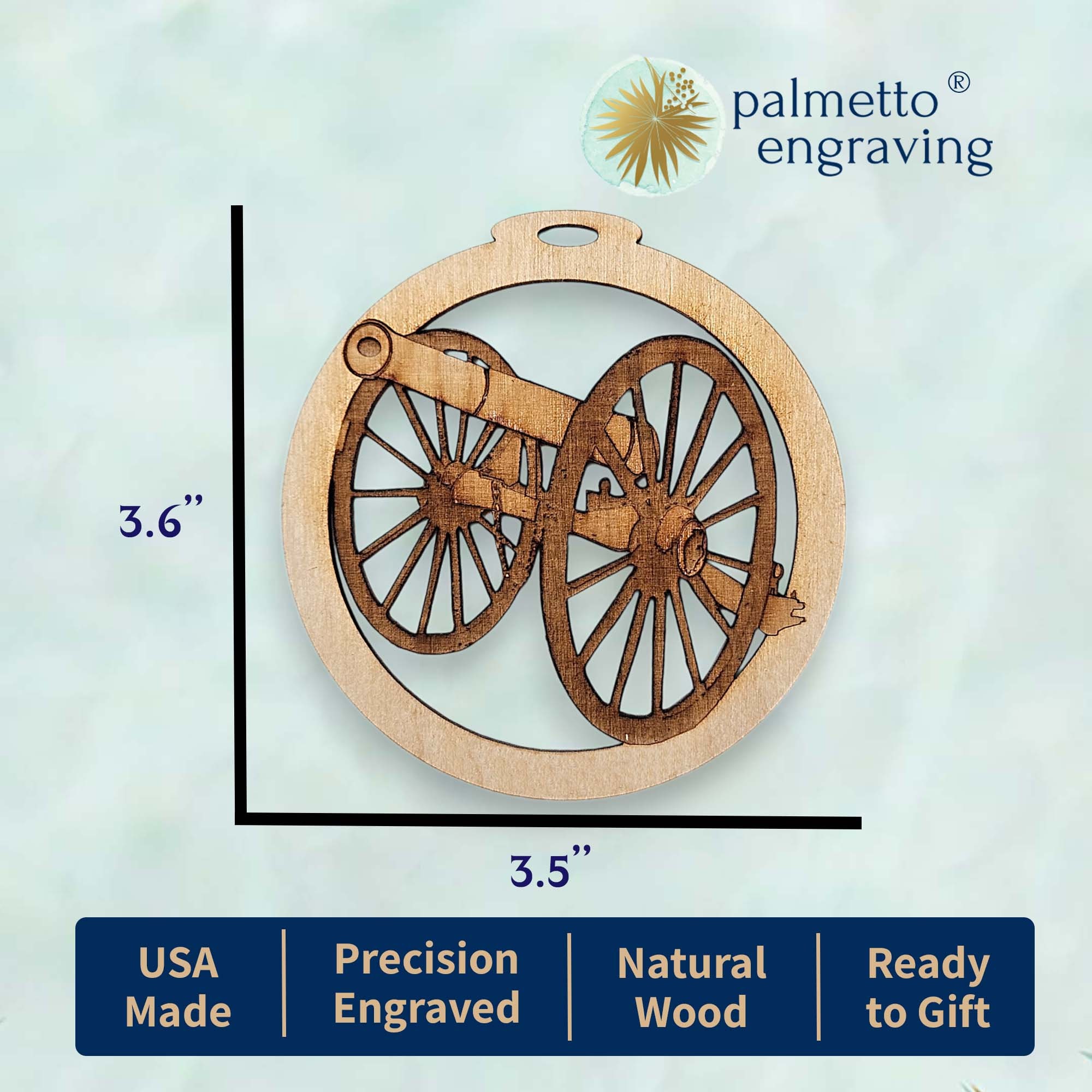 Personalized Cannon Ornament - Military Cannon Ornament - Civil War ...