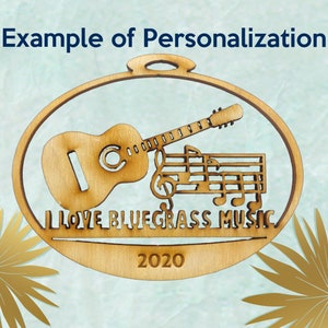 Personalized I Love Bluegrass Music Ornament Kentucky | Etsy