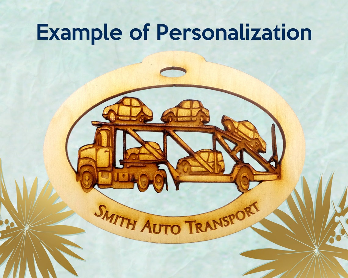 Personalized Car Hauler Ornament Auto Hauler Ornament Gift - Etsy