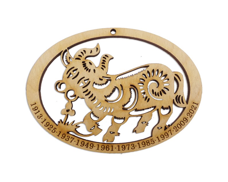Year of the Ox Ornament Chinese Zodiac Ornament Zodiac - Etsy